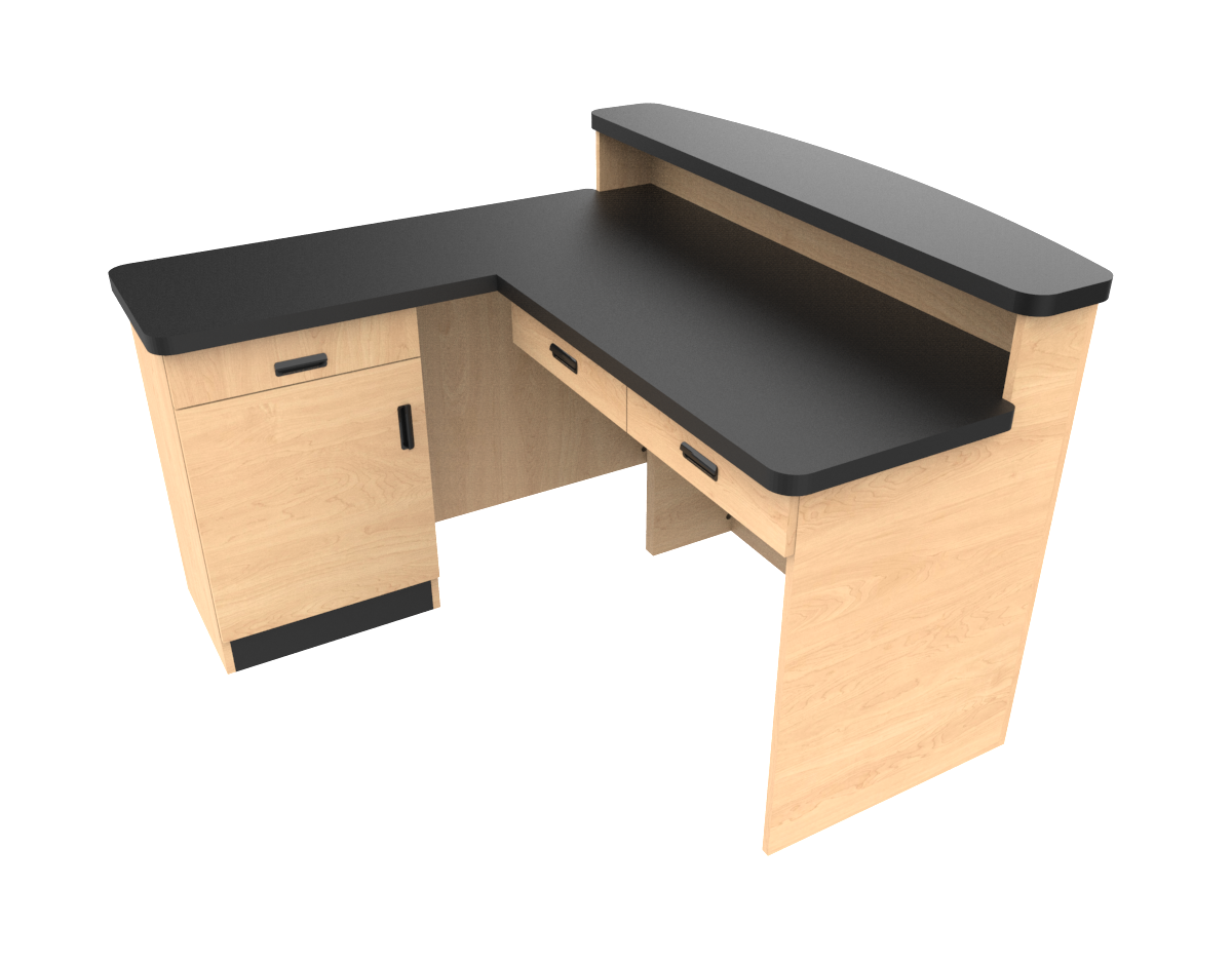 5x5 Reception Counter with Hinged Door Access | Ivar's Display